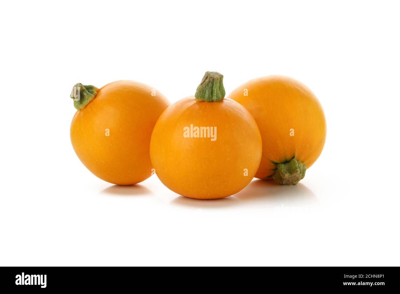 Fresh round zucchini isolated on white background Stock Photo - Alamy