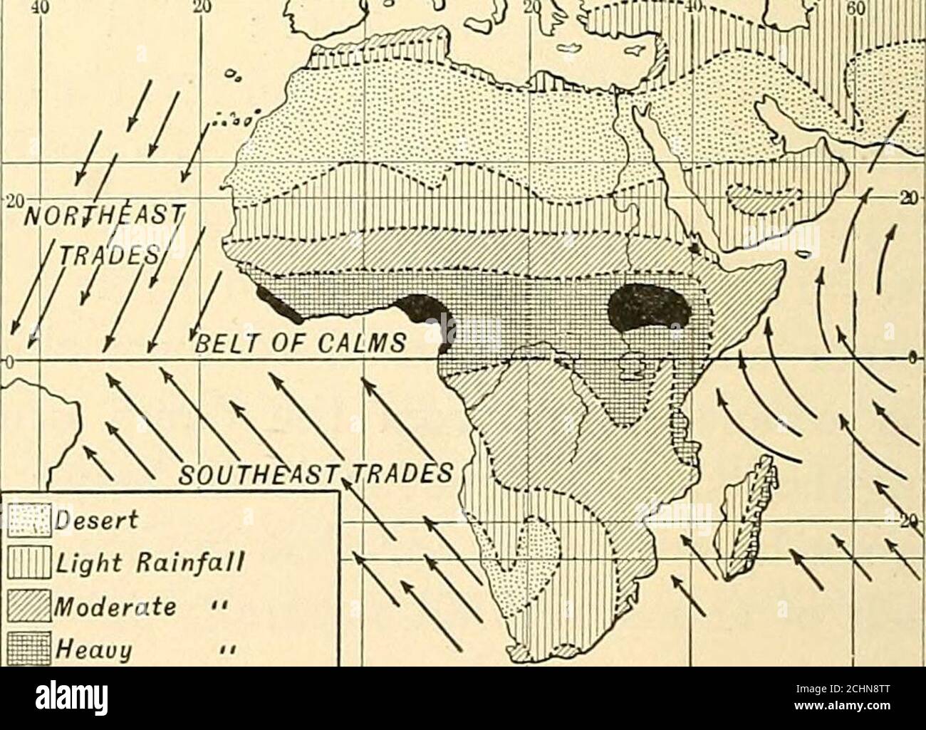 . Europe and other continents . Fig. 26. The rainy belt of calms of ...