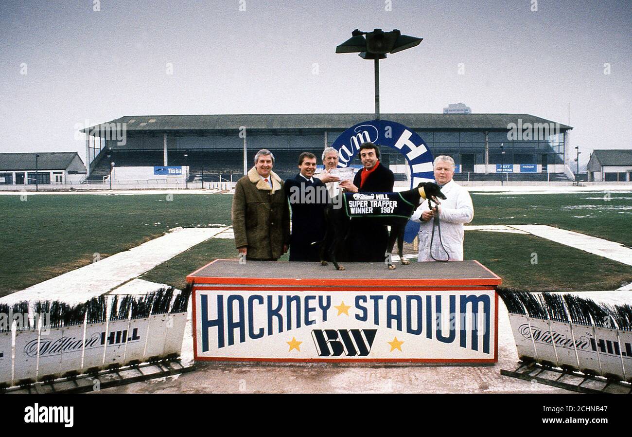 Brent Walker Hackney Greyhound racing stadium London UK. William Hill ...