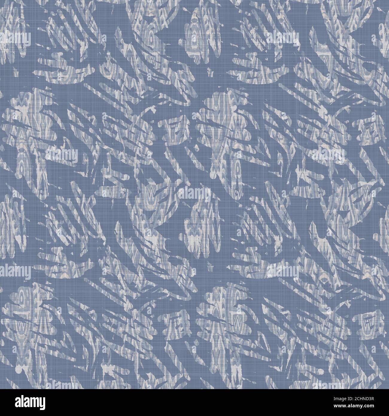 Seamless french farmhouse woven linen stripe texture. Ecru flax blue ...
