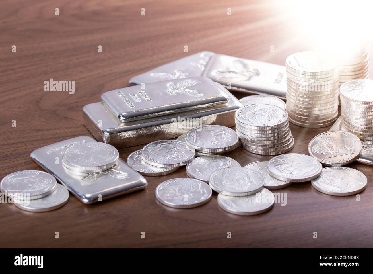 Stacked silver bars hi-res stock photography and images - Alamy