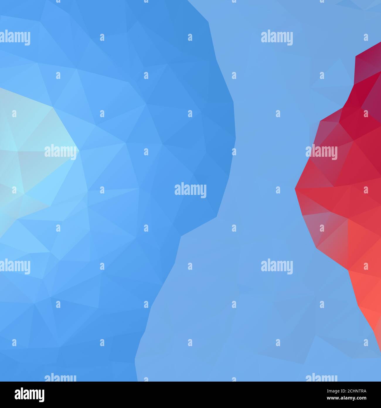 Blue & Red Triangular Design On Geometric Polygonal Background Vector ...