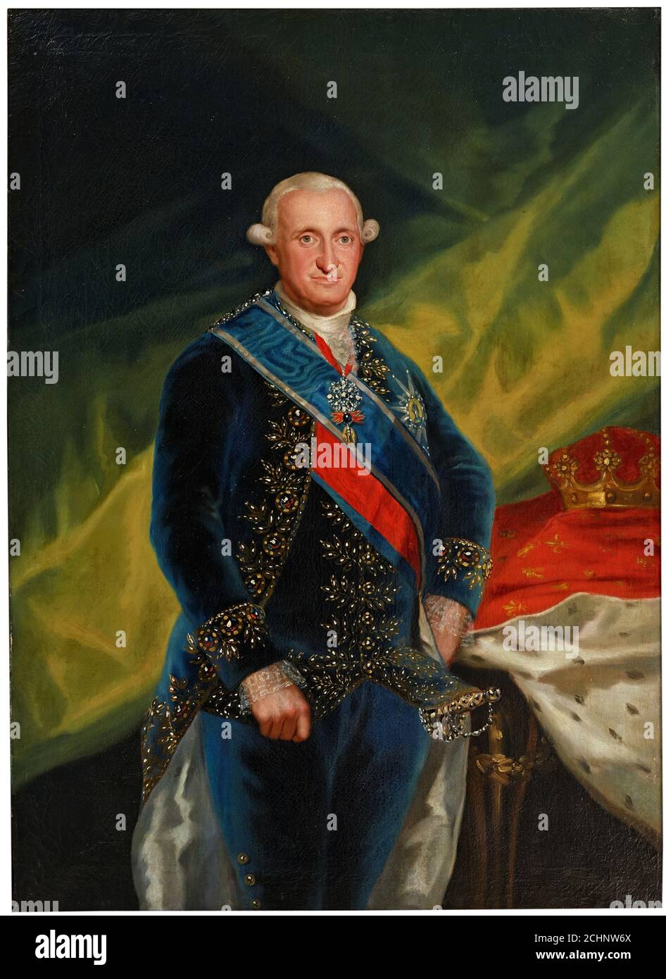 A vintage portrait artwork royal european habsburg line spanish ...