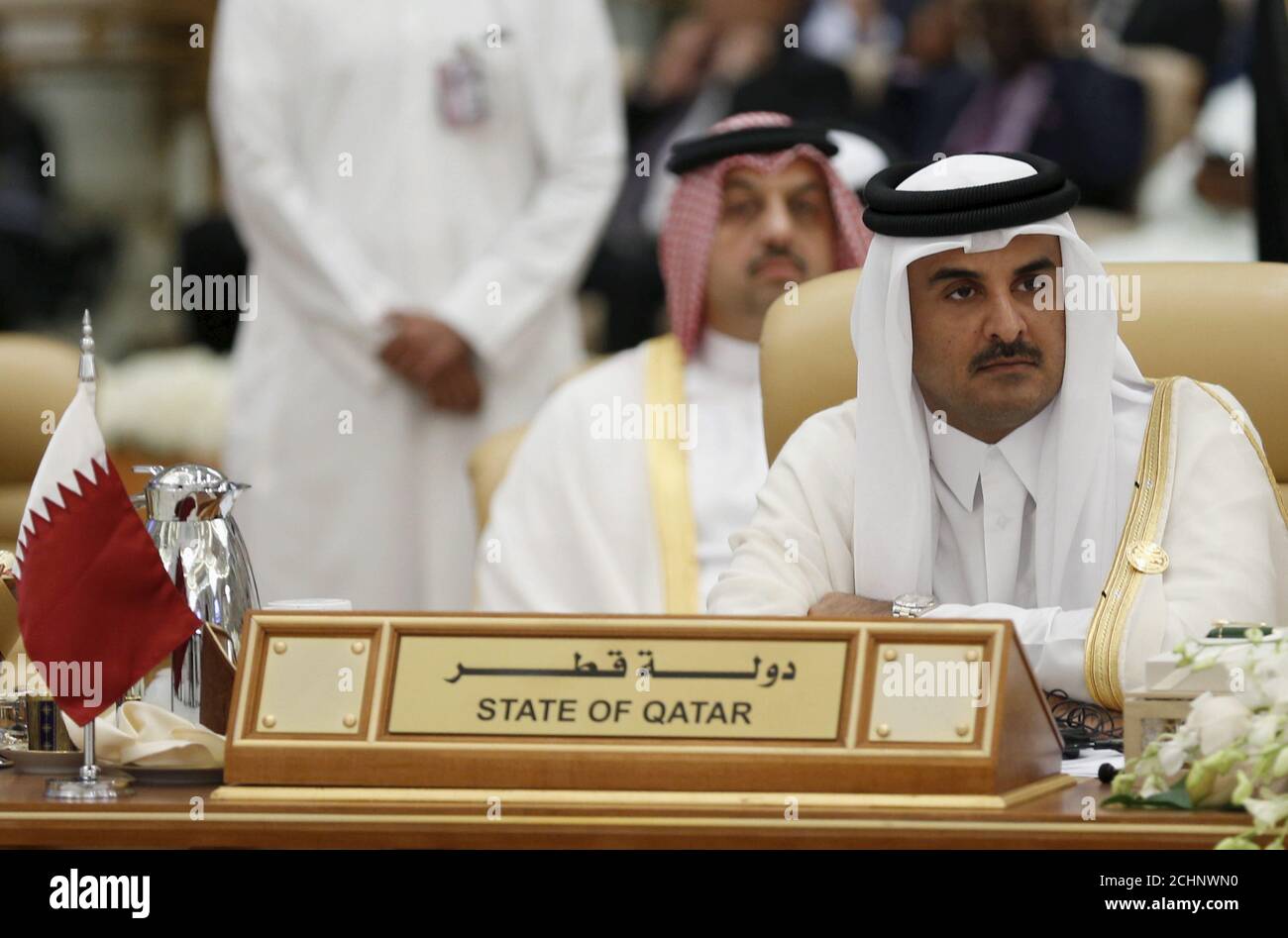 The emir of qatar tamim bin hamad al thani hi-res stock photography and ...