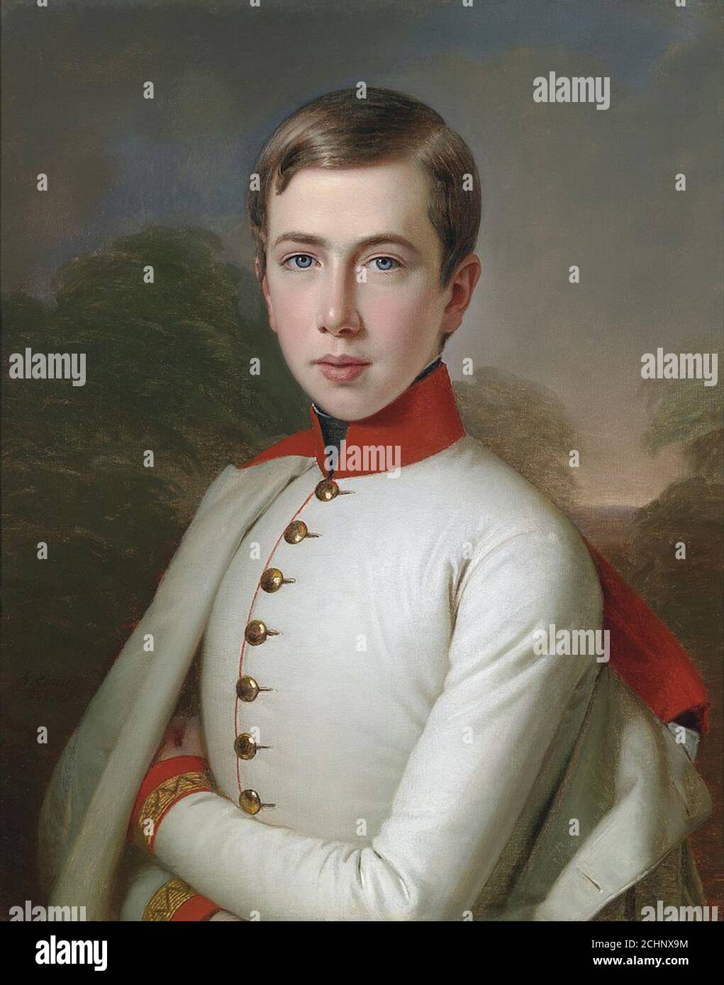 A vintage portrait artwork royal european habsburg line spanish ...