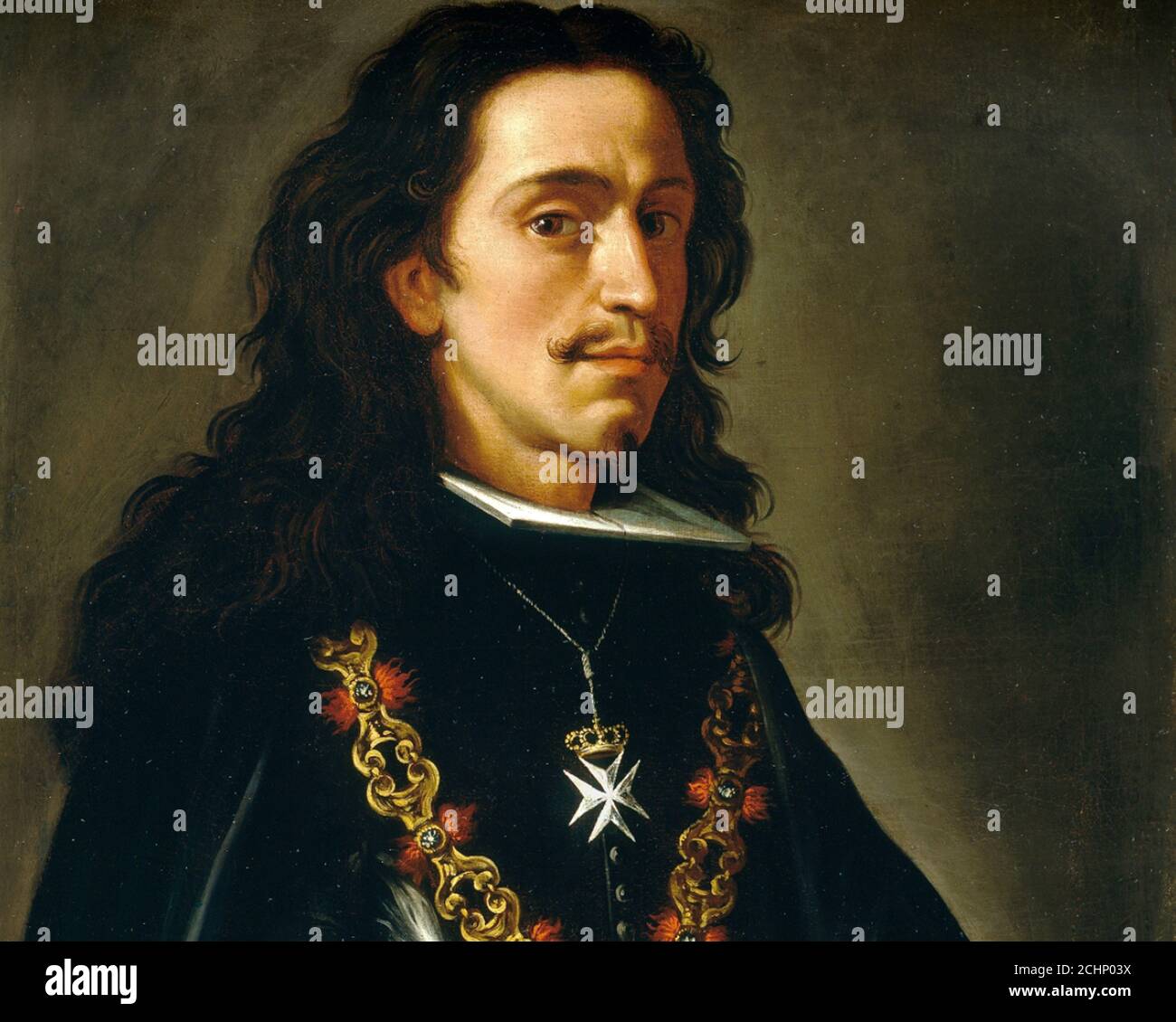 A vintage portrait artwork royal european habsburg line spanish ...