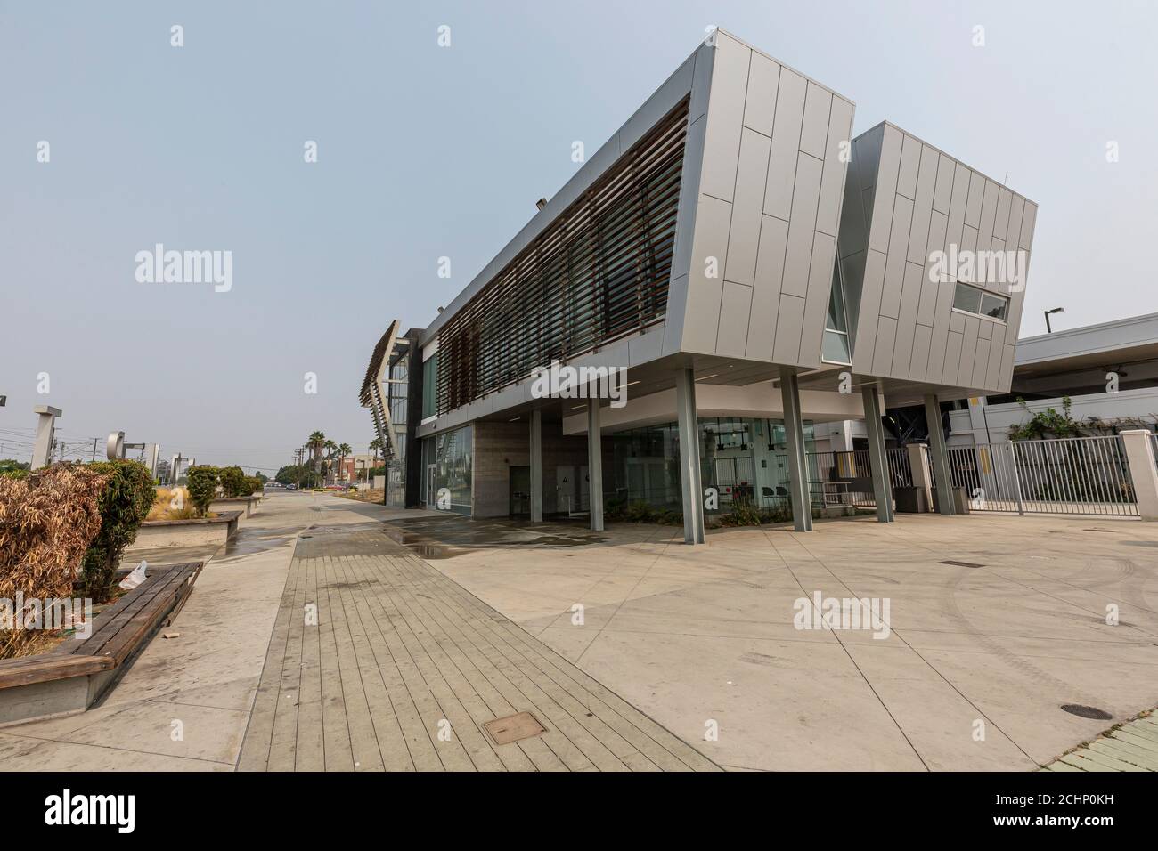 Compton, USA. 13th Sep, 2020. Blue Line Metro Station where two Los ...