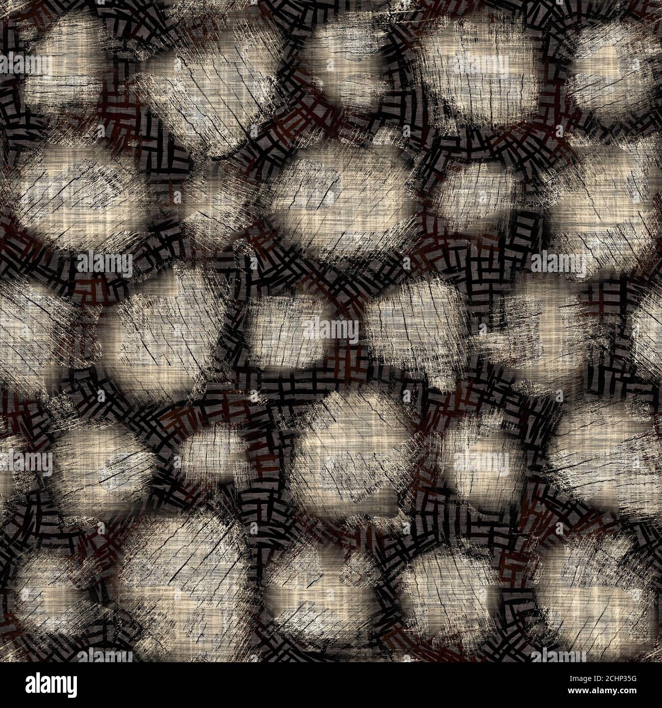 Seamless modern sepia camo print texture background. Worn mottled ...