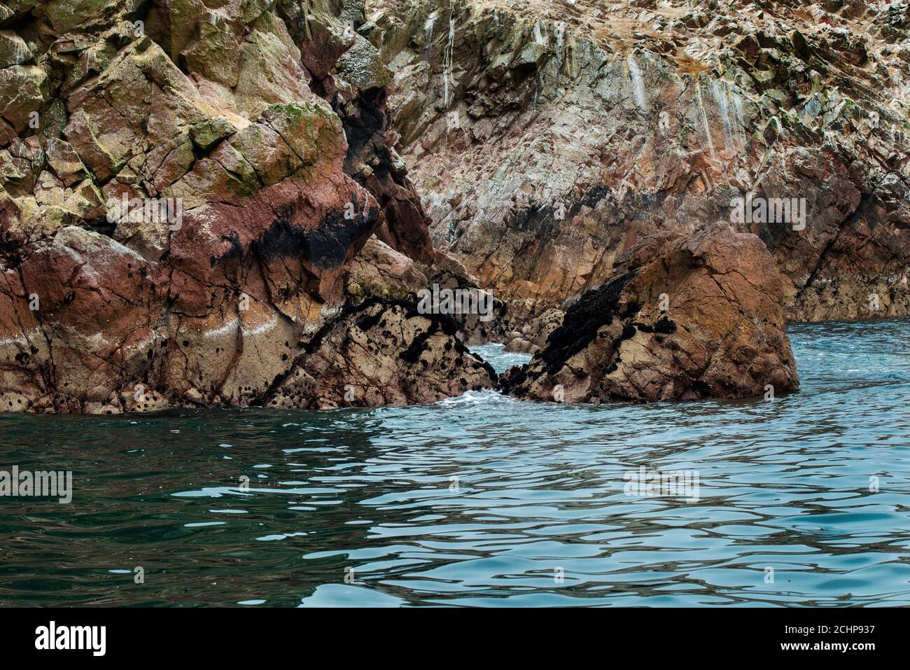 Rock Formation and Soaring Cliffs, Paracas, Ballestas Island, Paracas ...