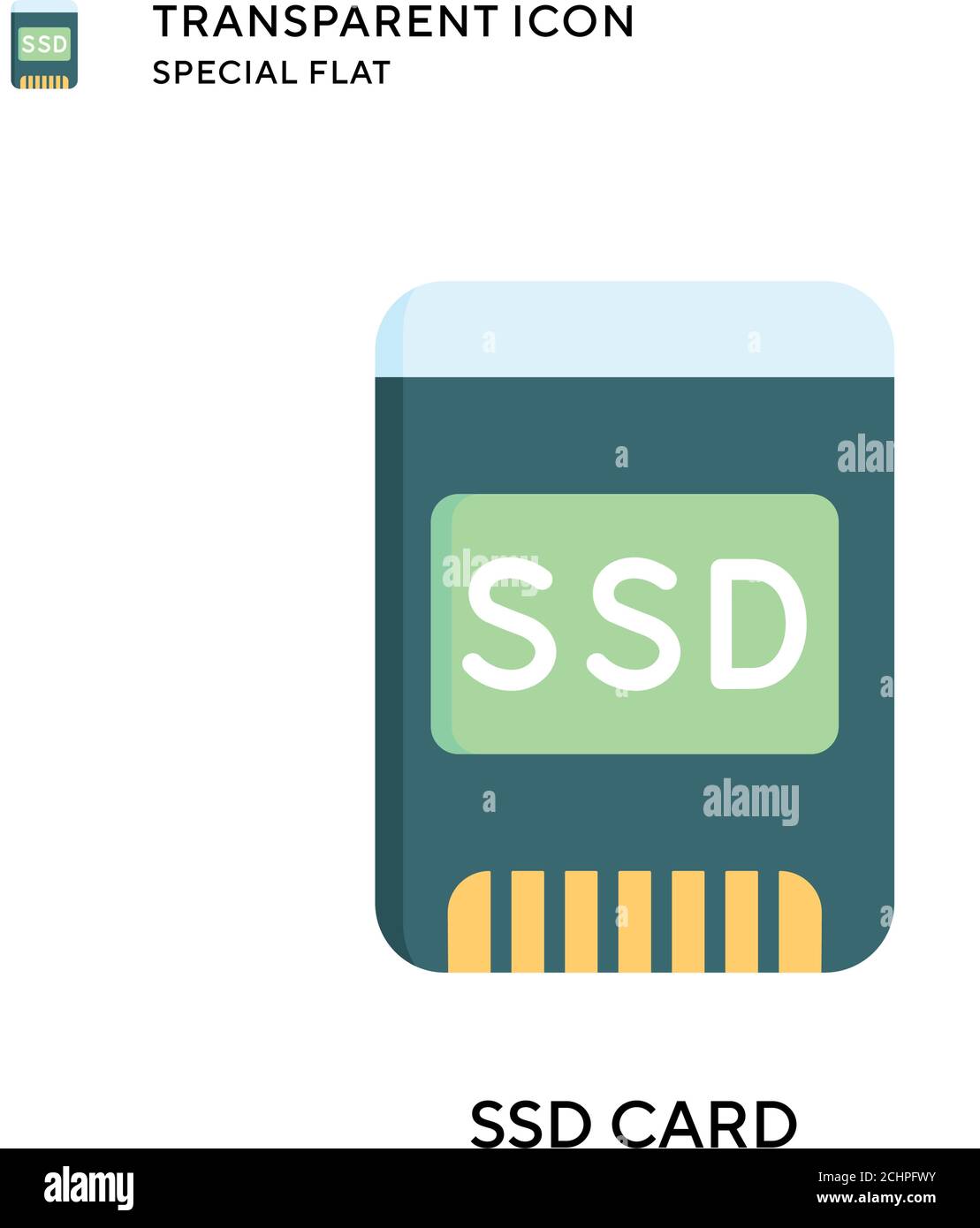 Ssd card vector icon. Flat style illustration. EPS 10 vector Stock ...