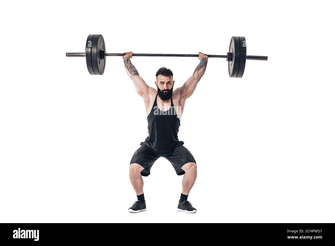 Back female bodybuilder Cut Out Stock Images & Pictures - Alamy