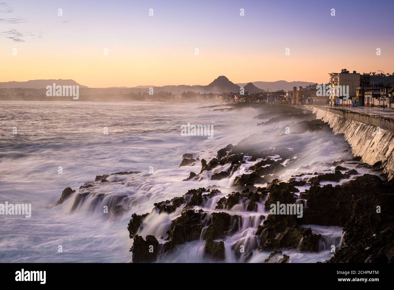 BARACOA, CUBA - CIRCA JANUARY 2020: View of the Malecon in Baracoa ...