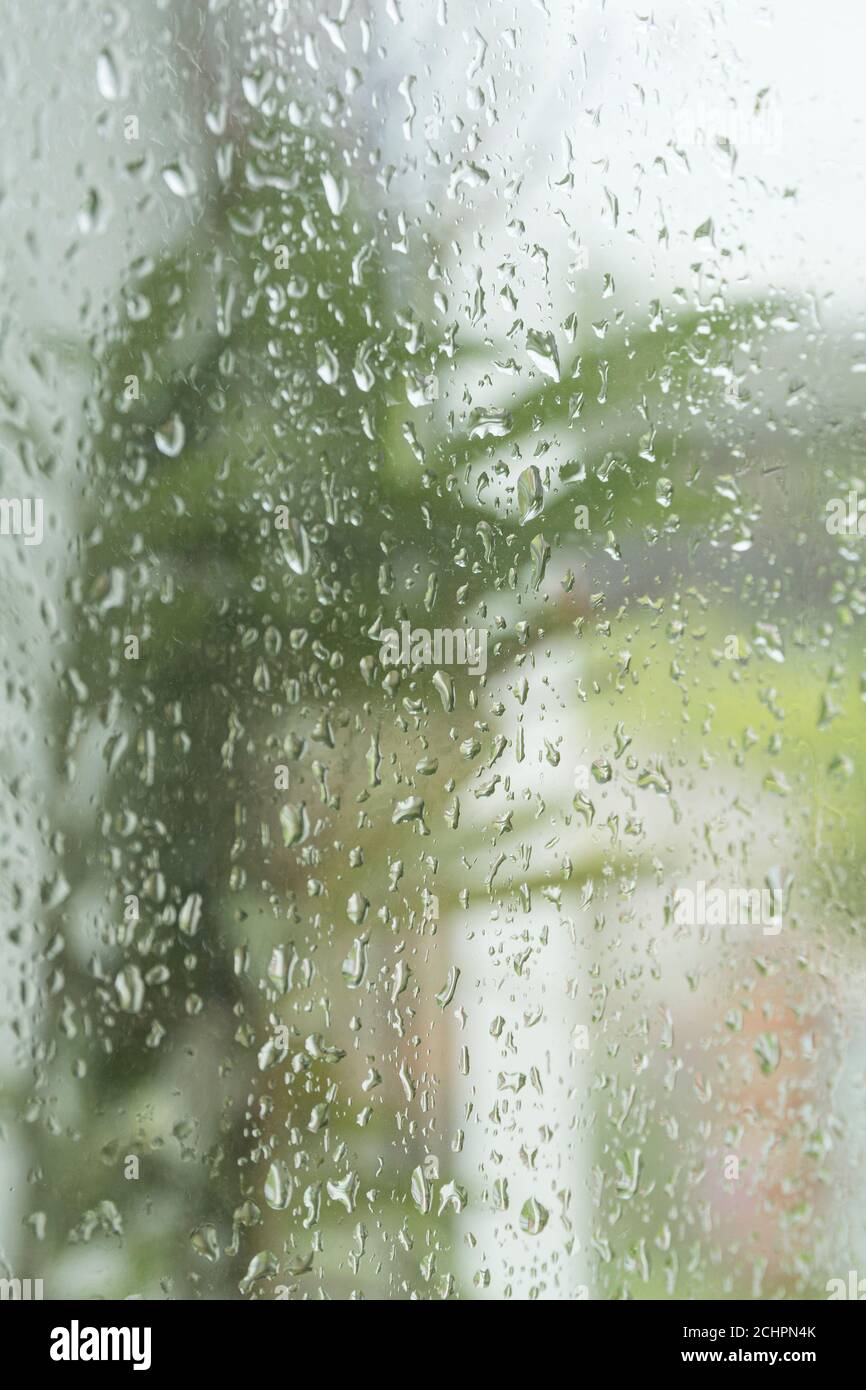 Water drops on window. Background of drops of water rain on glass ...