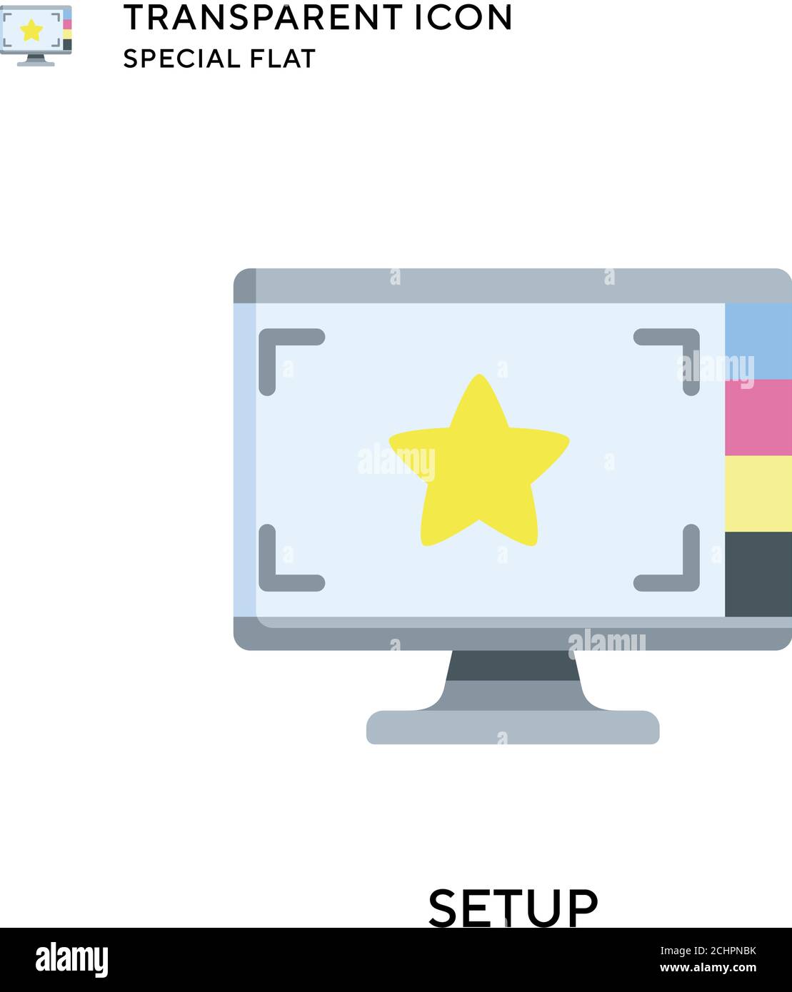 Setup vector icon. Flat style illustration. EPS 10 vector Stock Vector ...