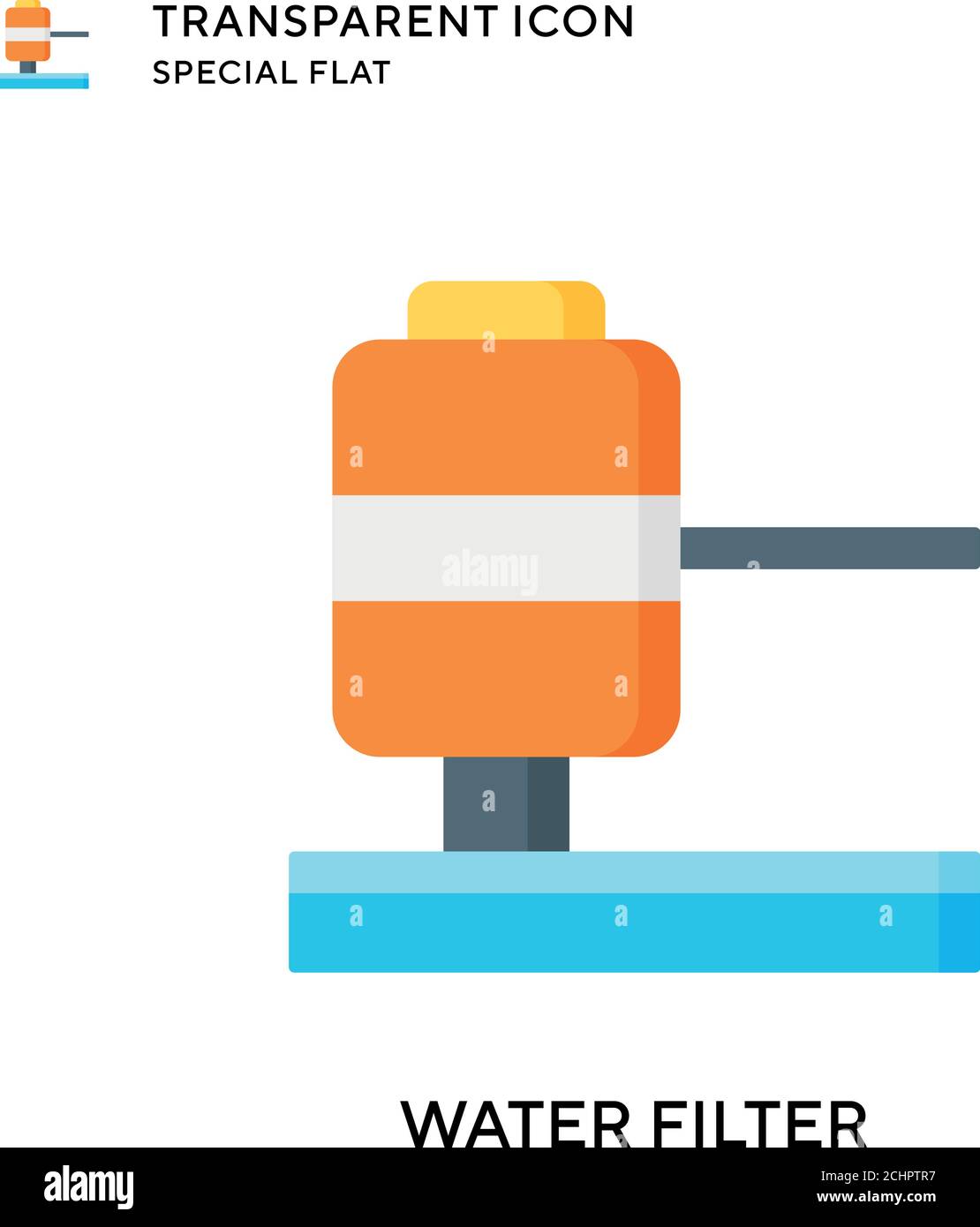 Water filter vector icon. Flat style illustration. EPS 10 vector Stock ...