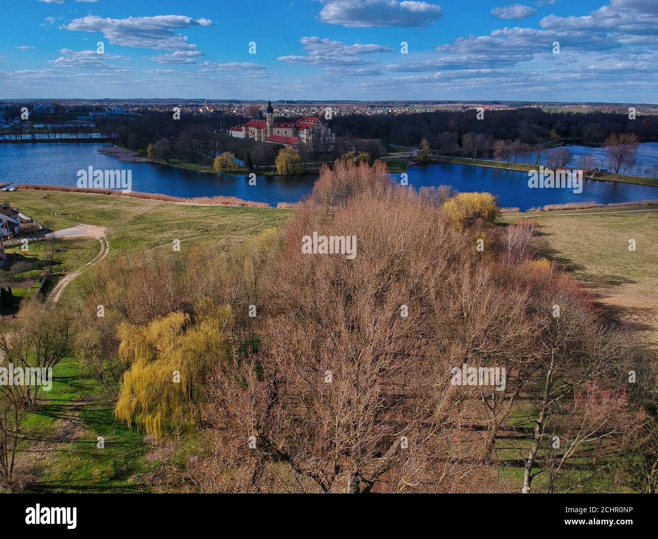 Aerial view of beautiful Nesvizh, Minsk, Belarus Stock Photo - Alamy