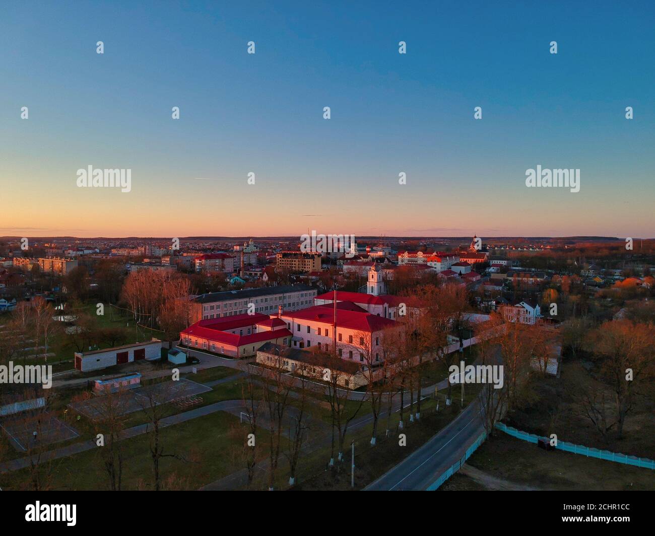 Aerial view of beautiful Nesvizh Castle, Minsk, Belarus Stock Photo - Alamy