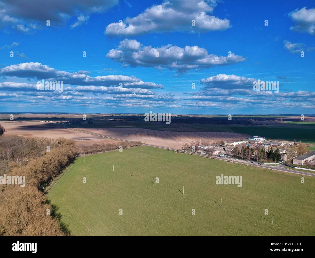 Aerial view of a beautiful rural area Stock Photo - Alamy