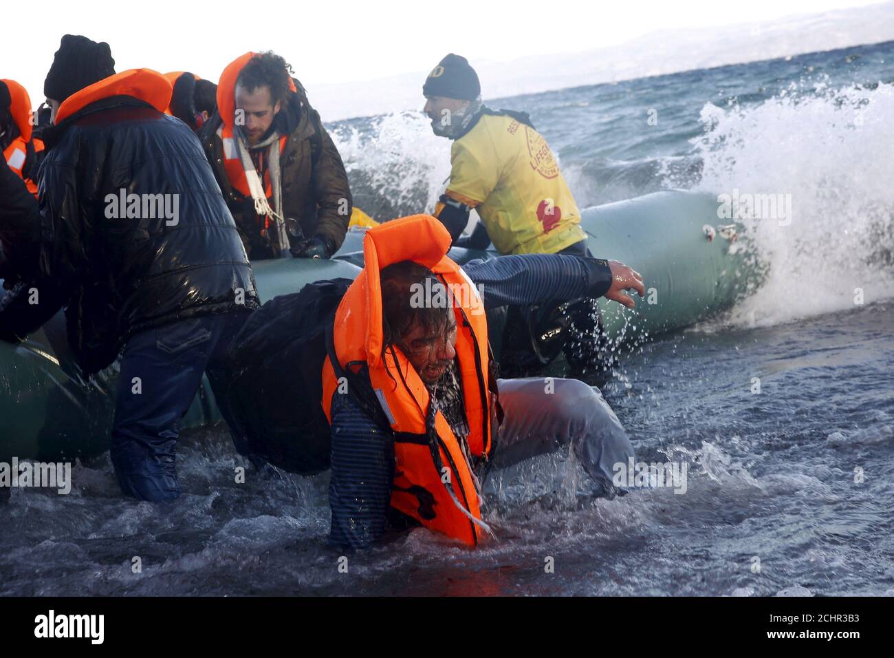 Refugee lifejacket hi-res stock photography and images - Alamy