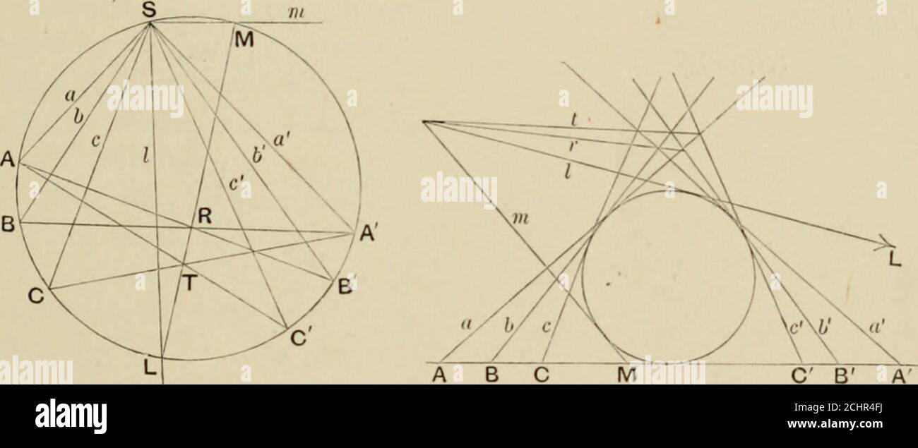 . The principles of projective geometry applied to the straight line ...