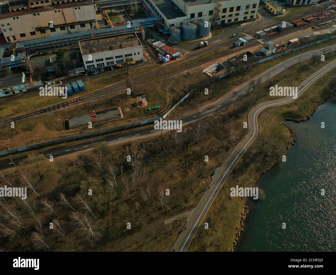 Aerial view of the beautiful cityscape of Minsk, Belarus Stock Photo ...