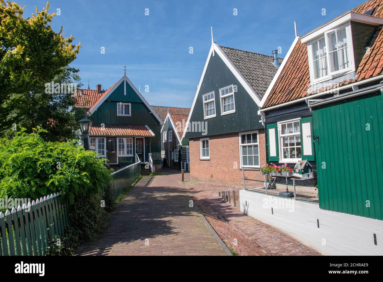 Historical Houses At Marken City The Netherlands 6-8-2020 Stock Photo ...