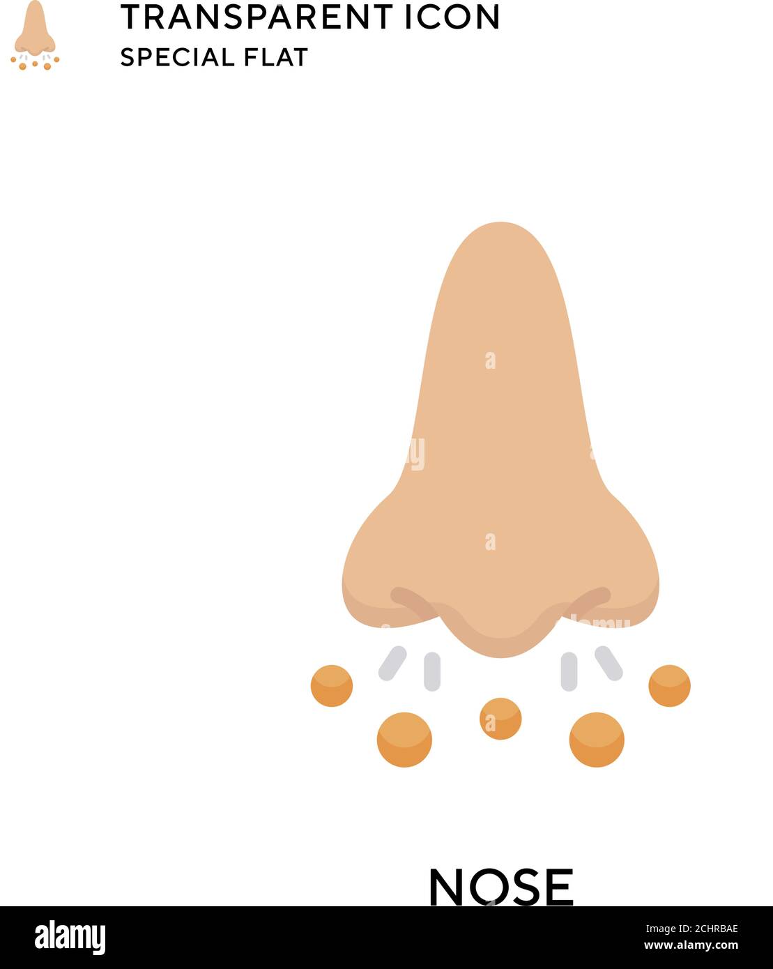 Nose vector icon. Flat style illustration. EPS 10 vector Stock Vector ...