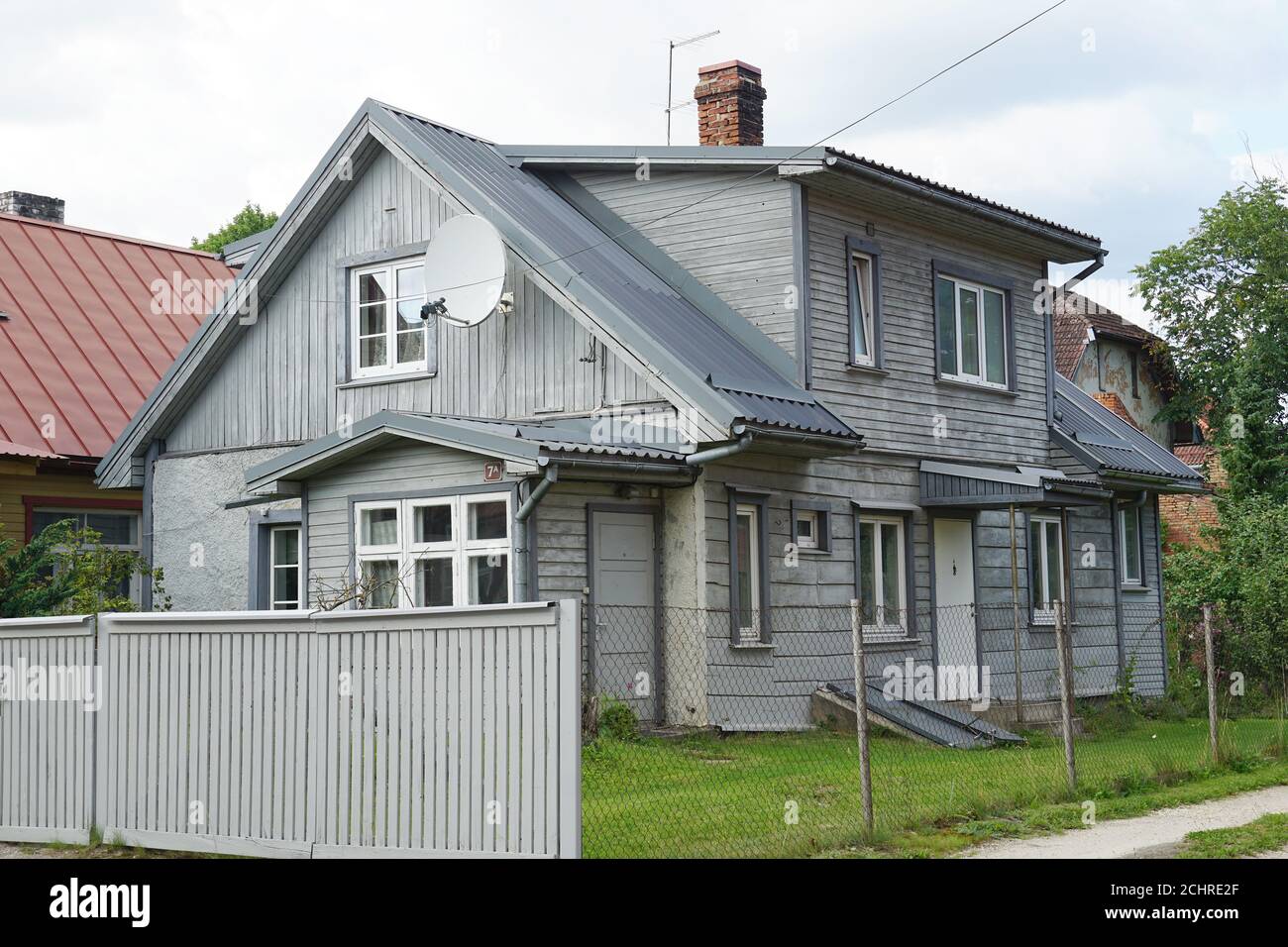 traditional wooden house, Viljandi. Estonia, Europe Stock Photo - Alamy