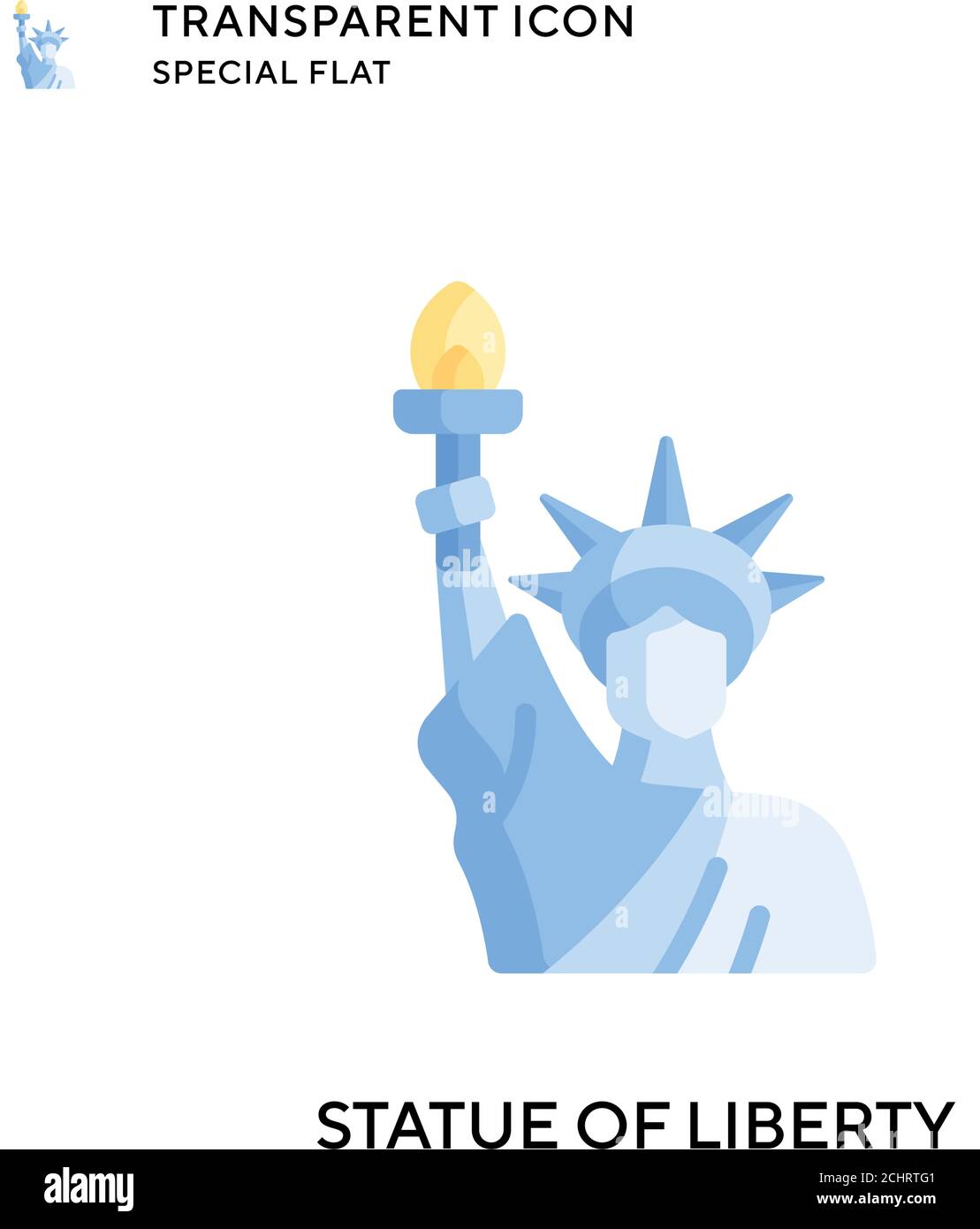 Statue of liberty vector icon. Flat style illustration. EPS 10 vector ...