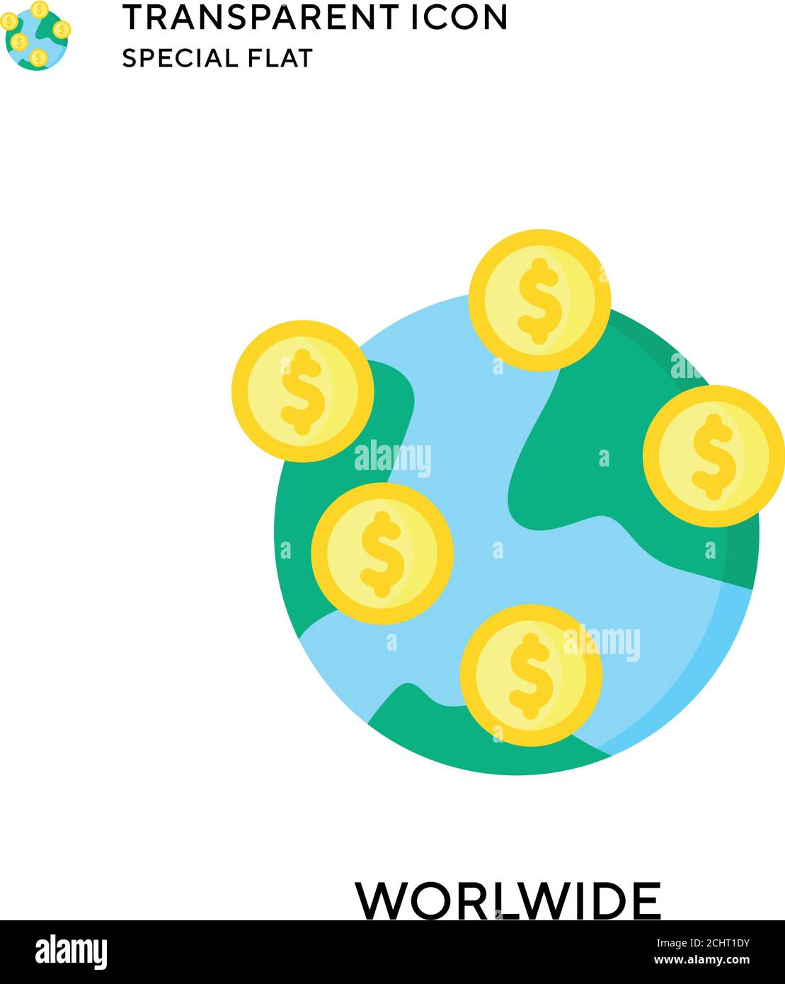 Worlwide vector icon. Flat style illustration. EPS 10 vector Stock ...