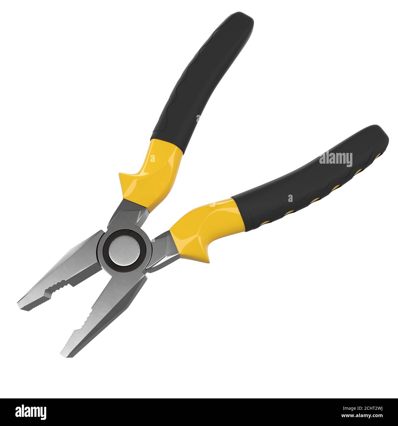 Yellow hand tool pliers for repair and installation Stock Photo - Alamy