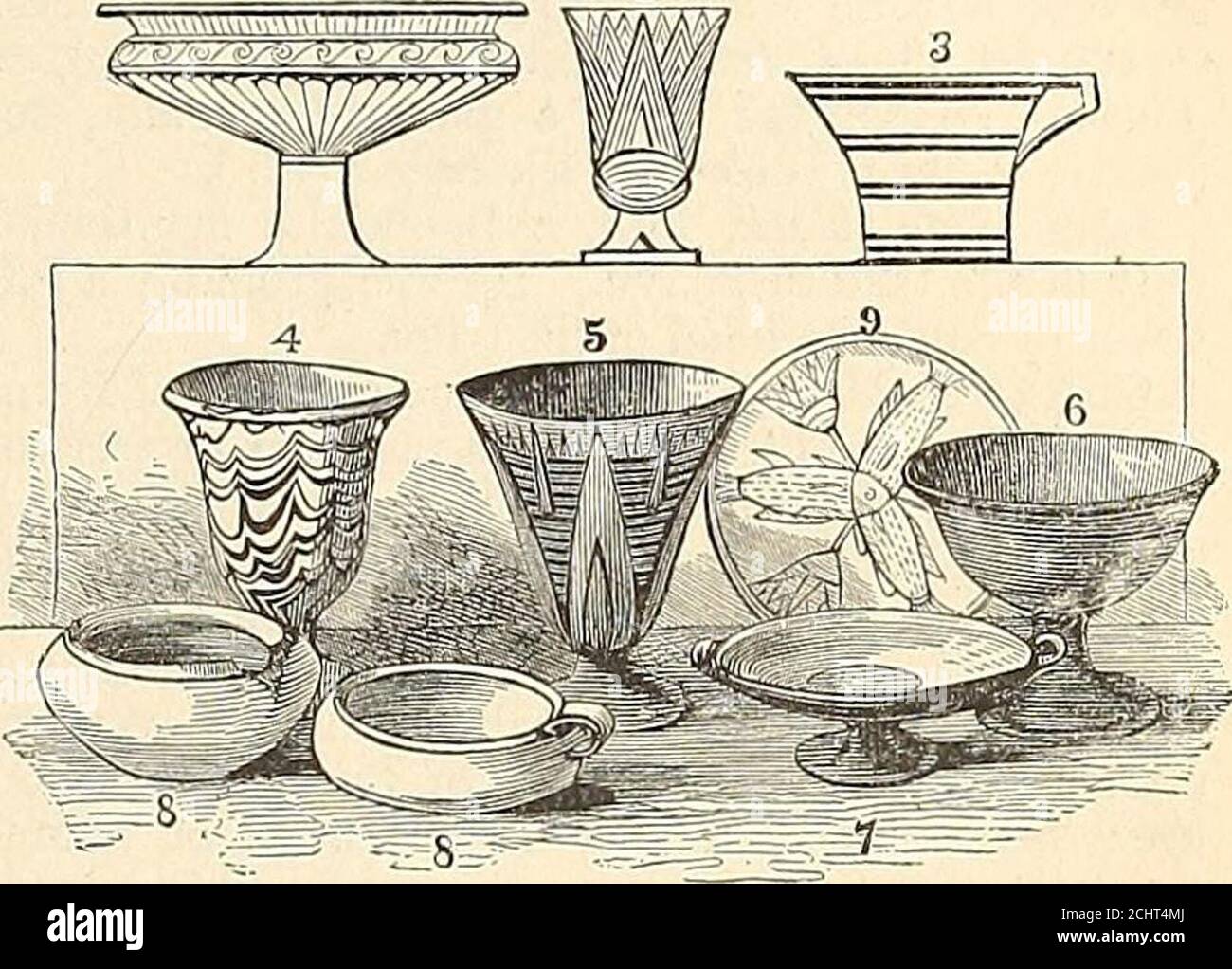 . A comprehensive dictionary of the Bible . Assyrian cups.—(Fairbairn ...