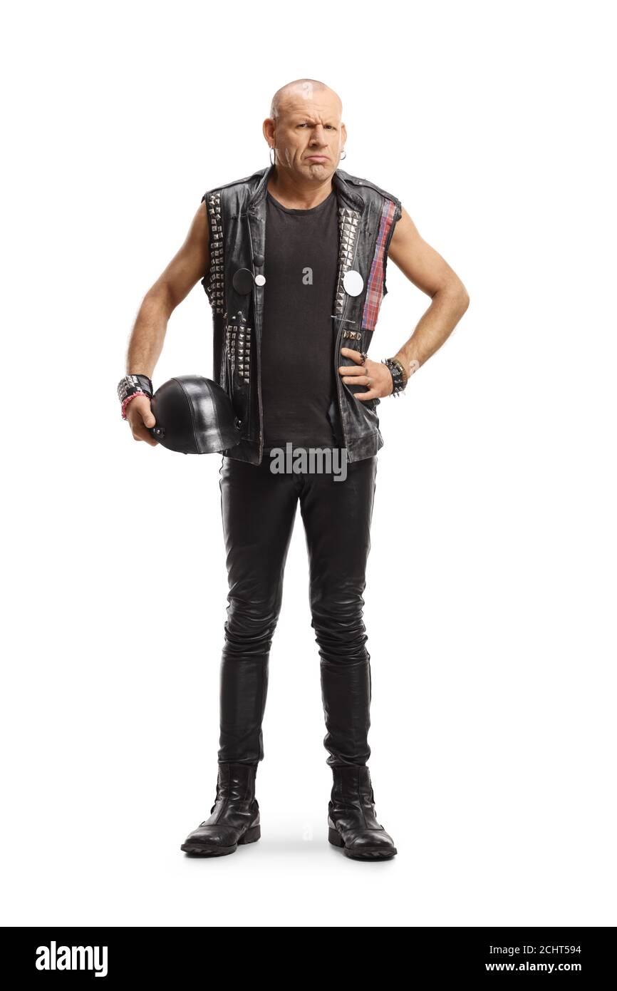 Biker bald hi-res stock photography and images - Alamy