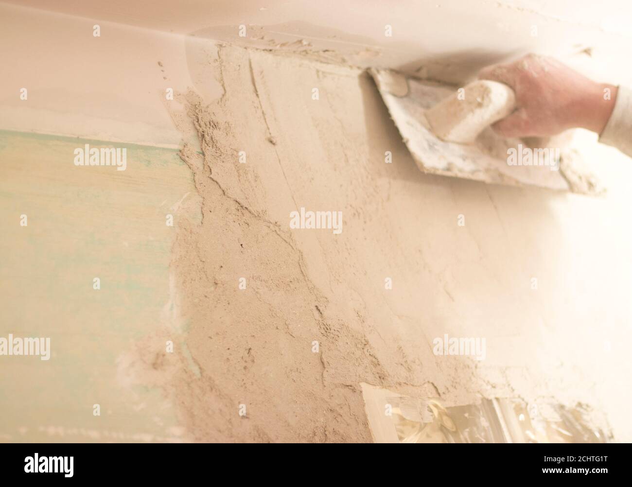 Building renovation works in appartment showing refurbishments works by ...