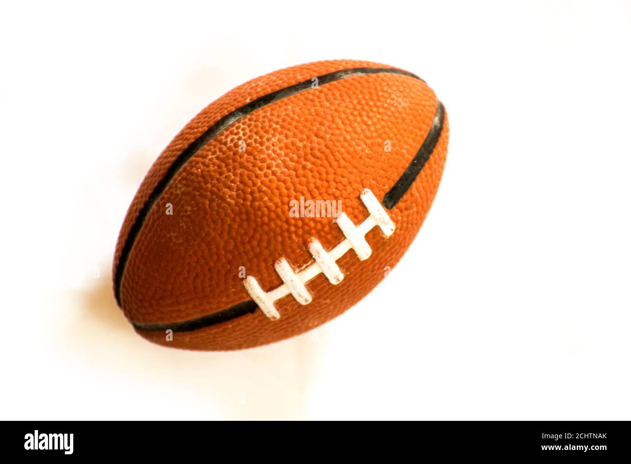 Close-up of rugby ball isolated on white background Stock Photo - Alamy