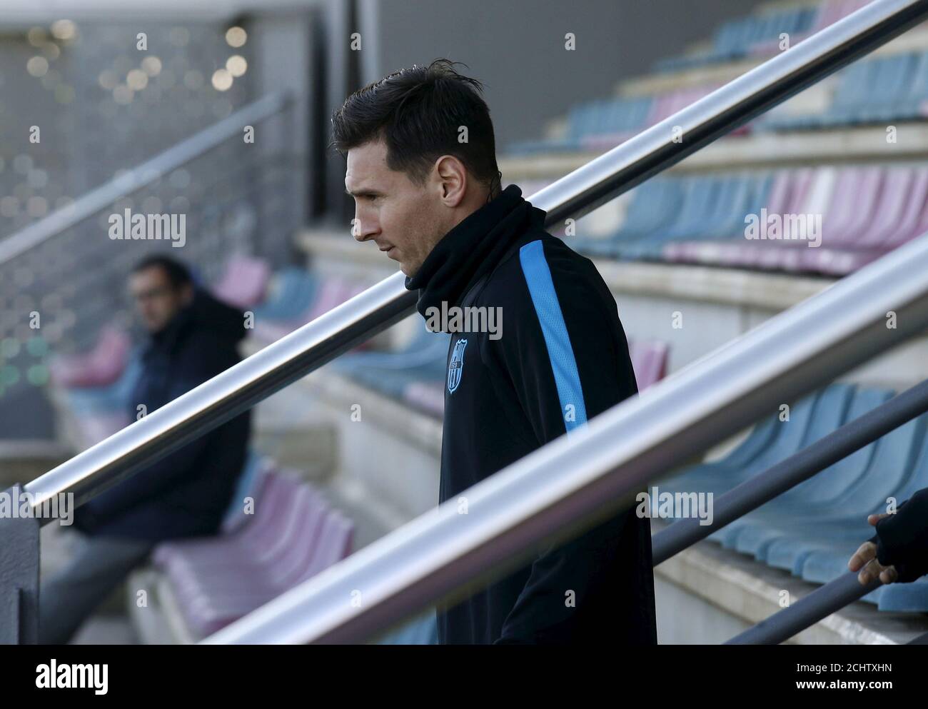 Barcelonas lionel messi attends training hi-res stock photography and ...