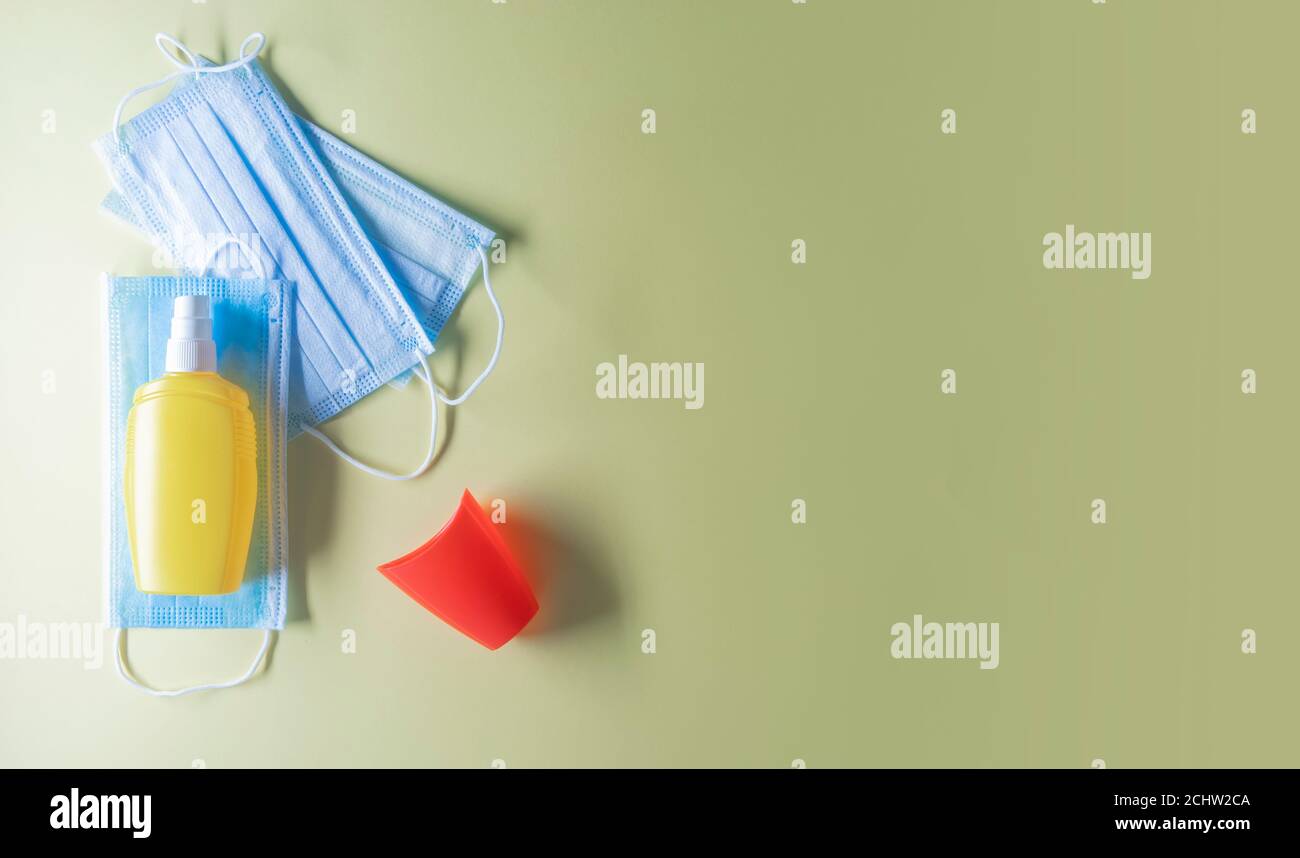 cleaning and sanitary protection concept, cleaning and protection ...