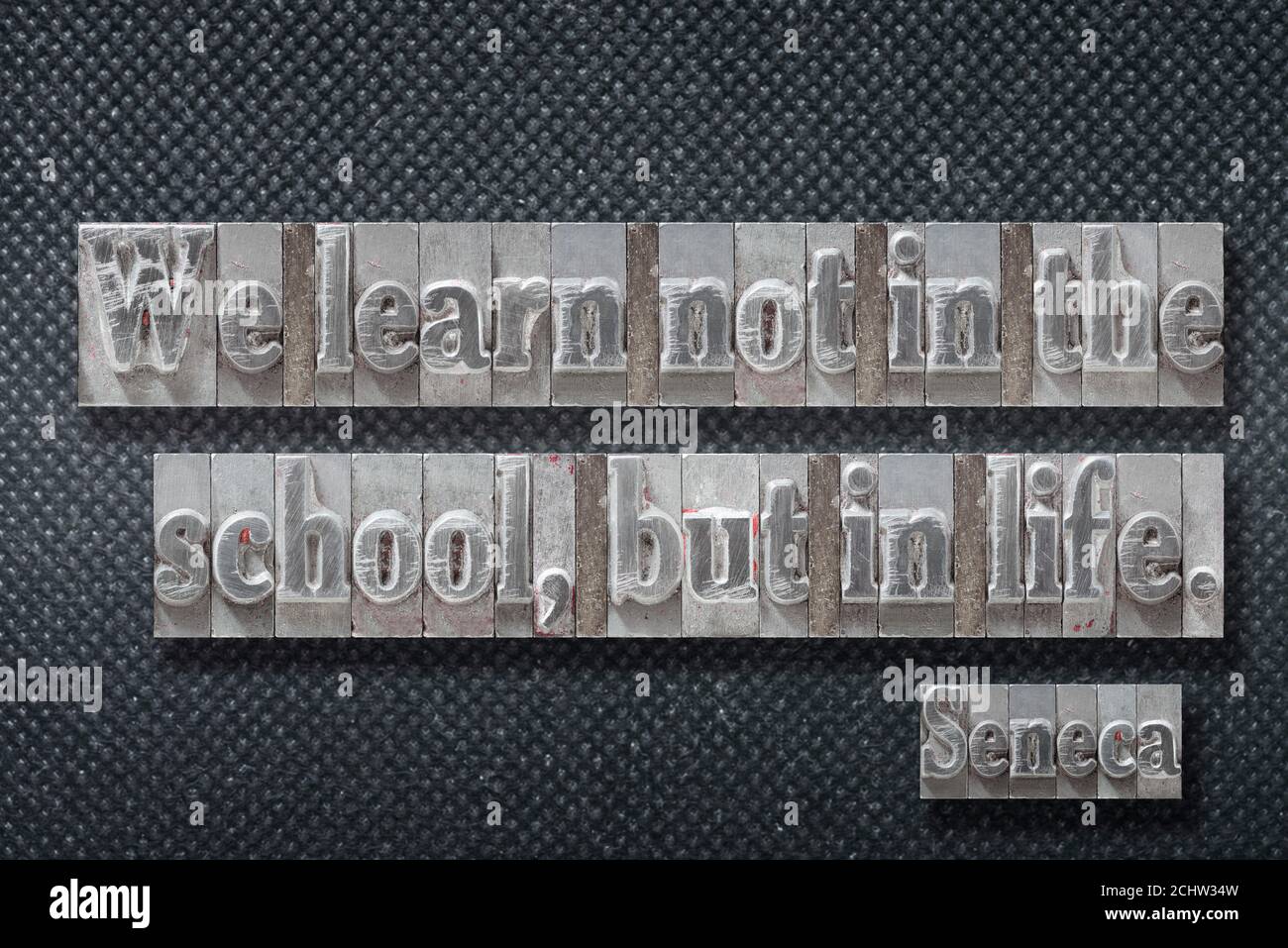 We learn not in the school, but in life - ancient Roman philosopher ...