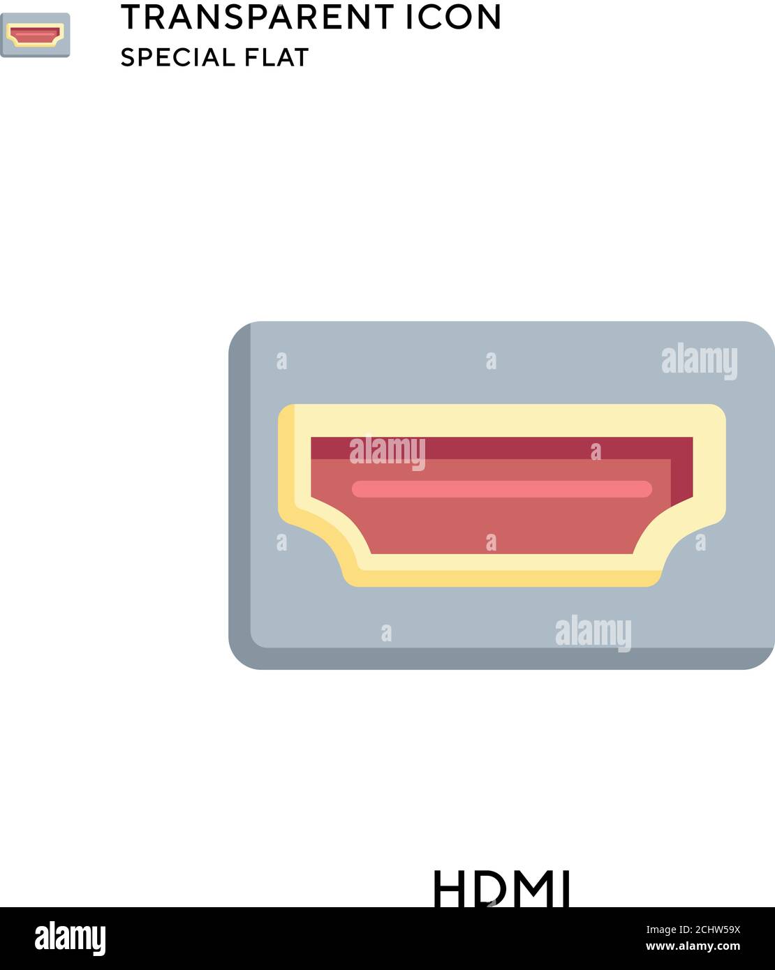 Hdmi vector icon. Flat style illustration. EPS 10 vector Stock Vector ...
