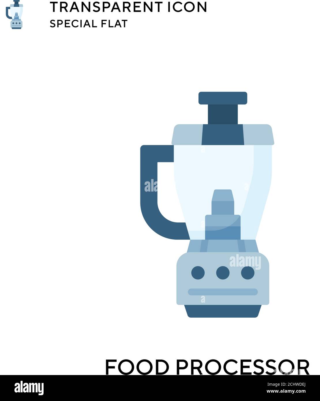 Food processor vector icon. Flat style illustration. EPS 10 vector ...