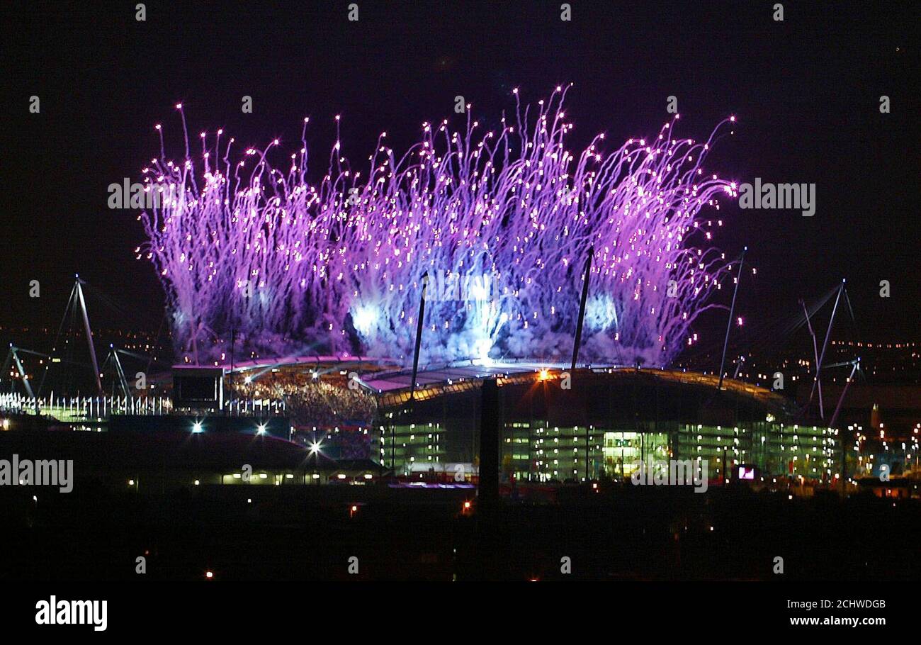 During the opening ceremony at 2002 manchester commonwealth games hi ...