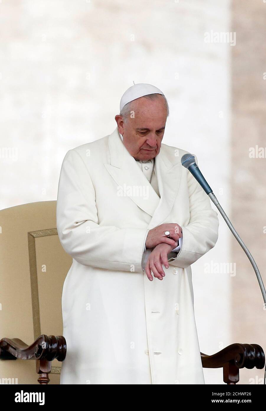 Pope francis looks watch during High Resolution Stock Photography and ...