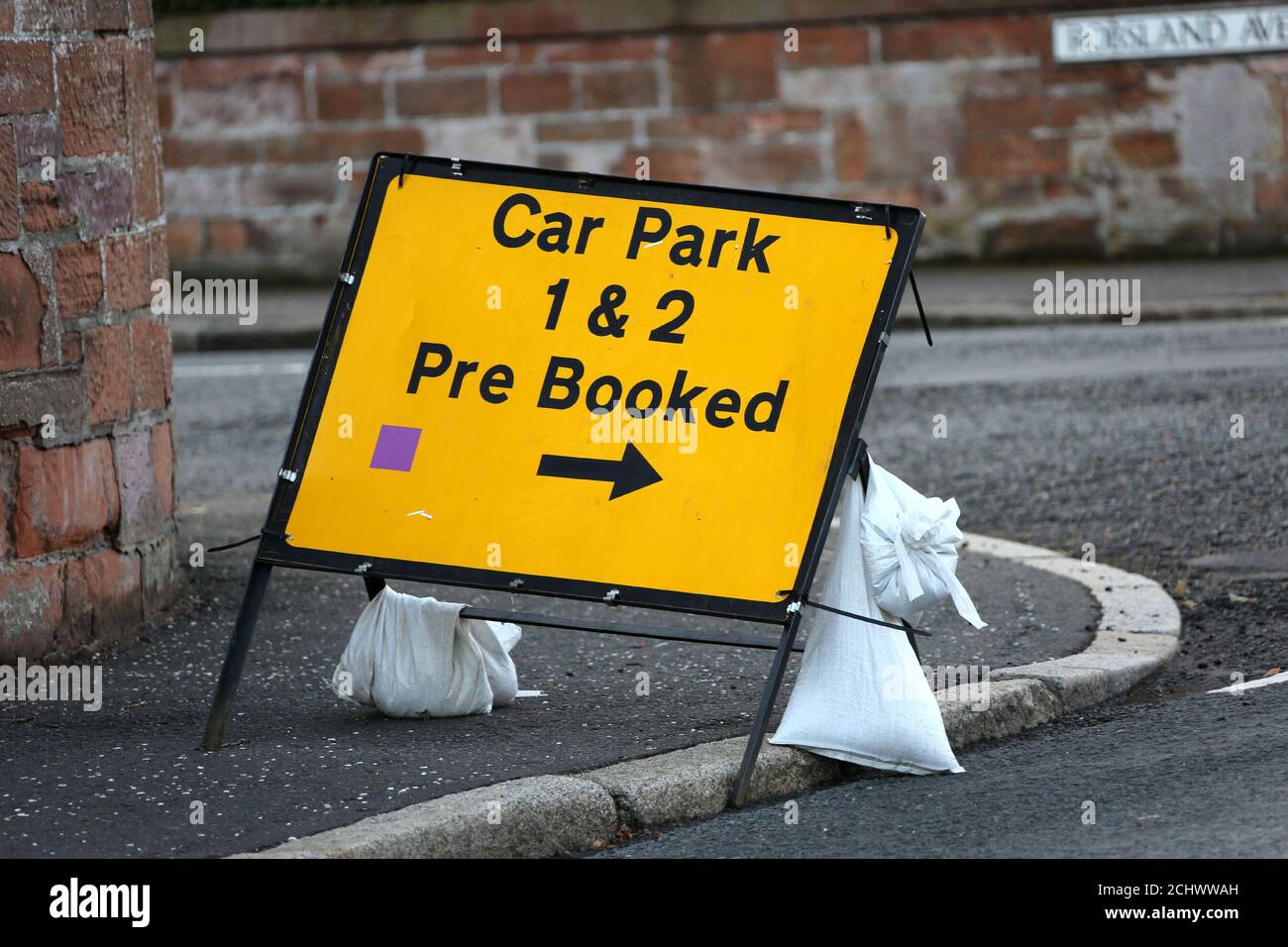 Ayr, Ayrshire, Scotland, UK 05 Sept 2015, Road signs with direction ...