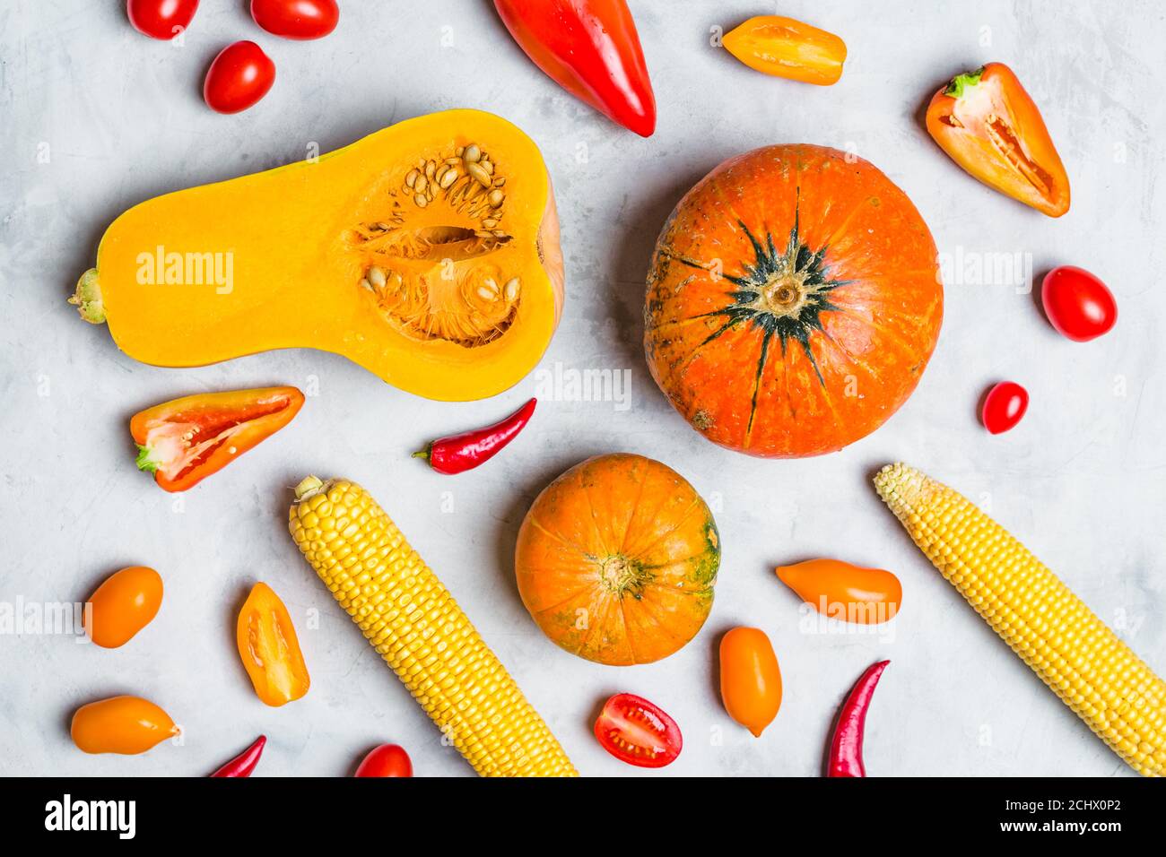 Assorted Fresh Yellow and Orange Vegetables. Background Food Stock ...