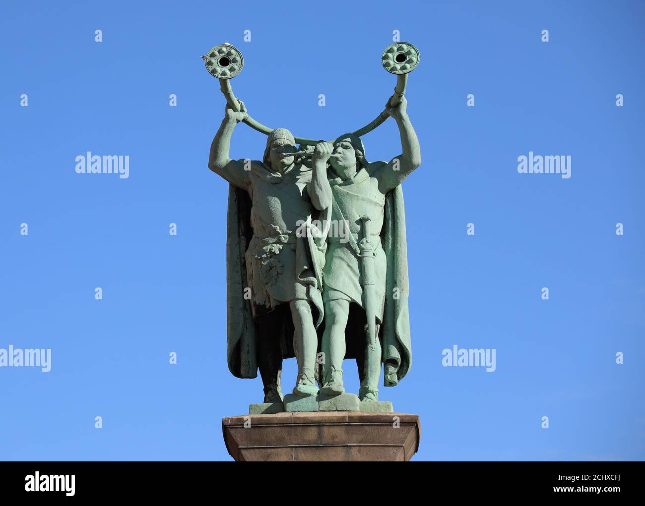 Lur Blowers sculpture in Copenhagen which was a gift from the Carlsberg ...