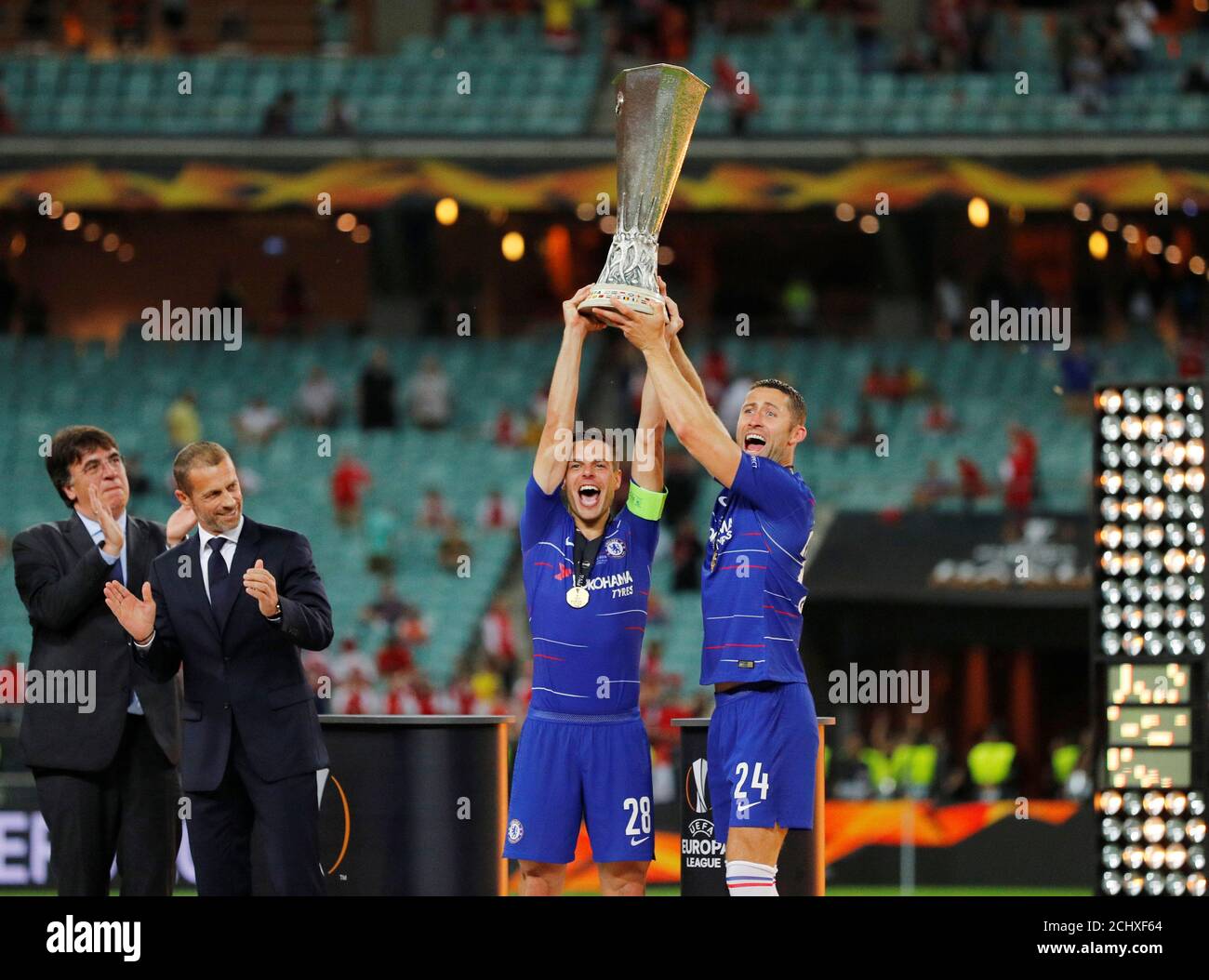 Winning uefa europa league final olympic stadium hi-res stock ...