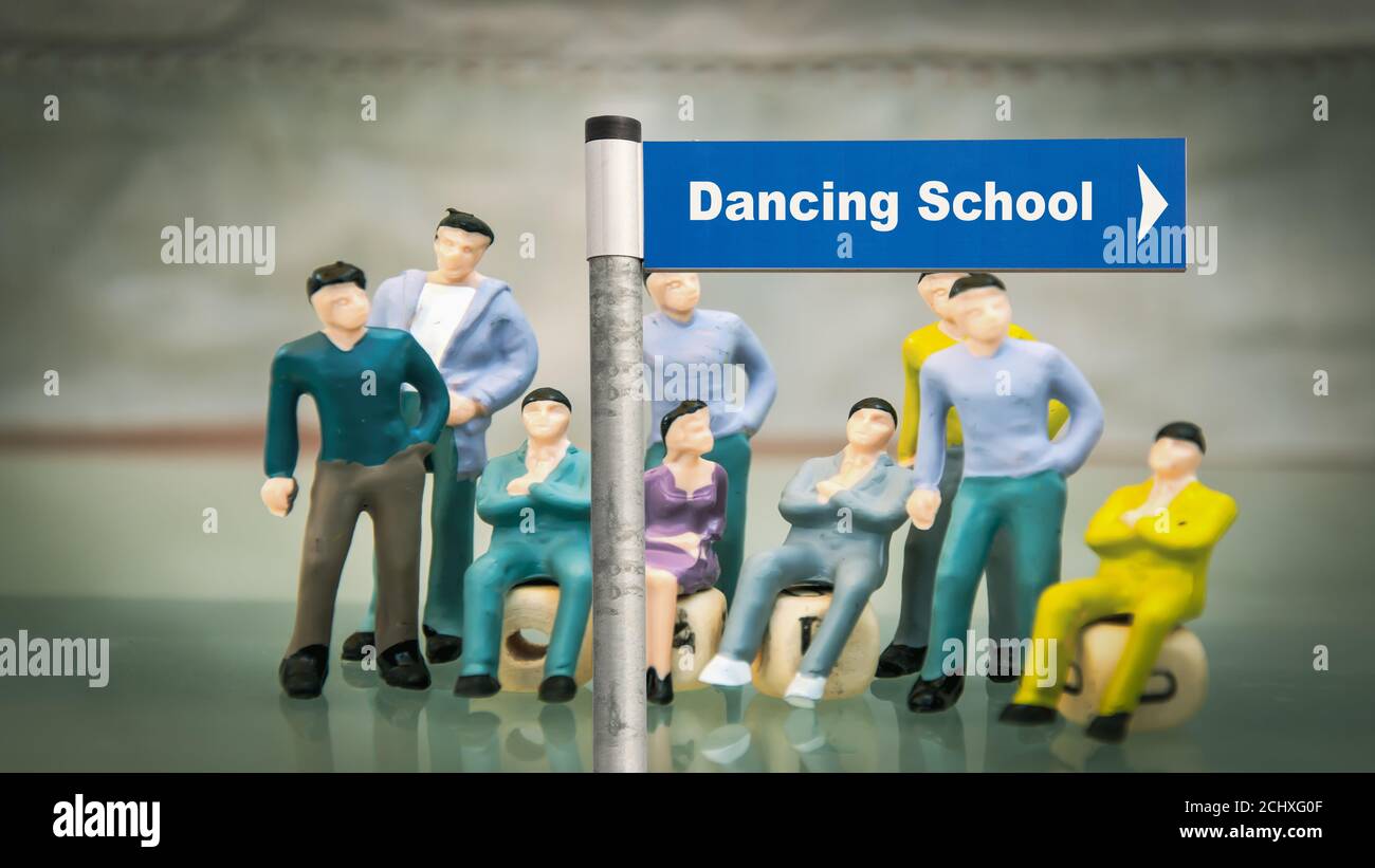 Street Sign the Direction Way to DANCING SCHOOL Stock Photo - Alamy