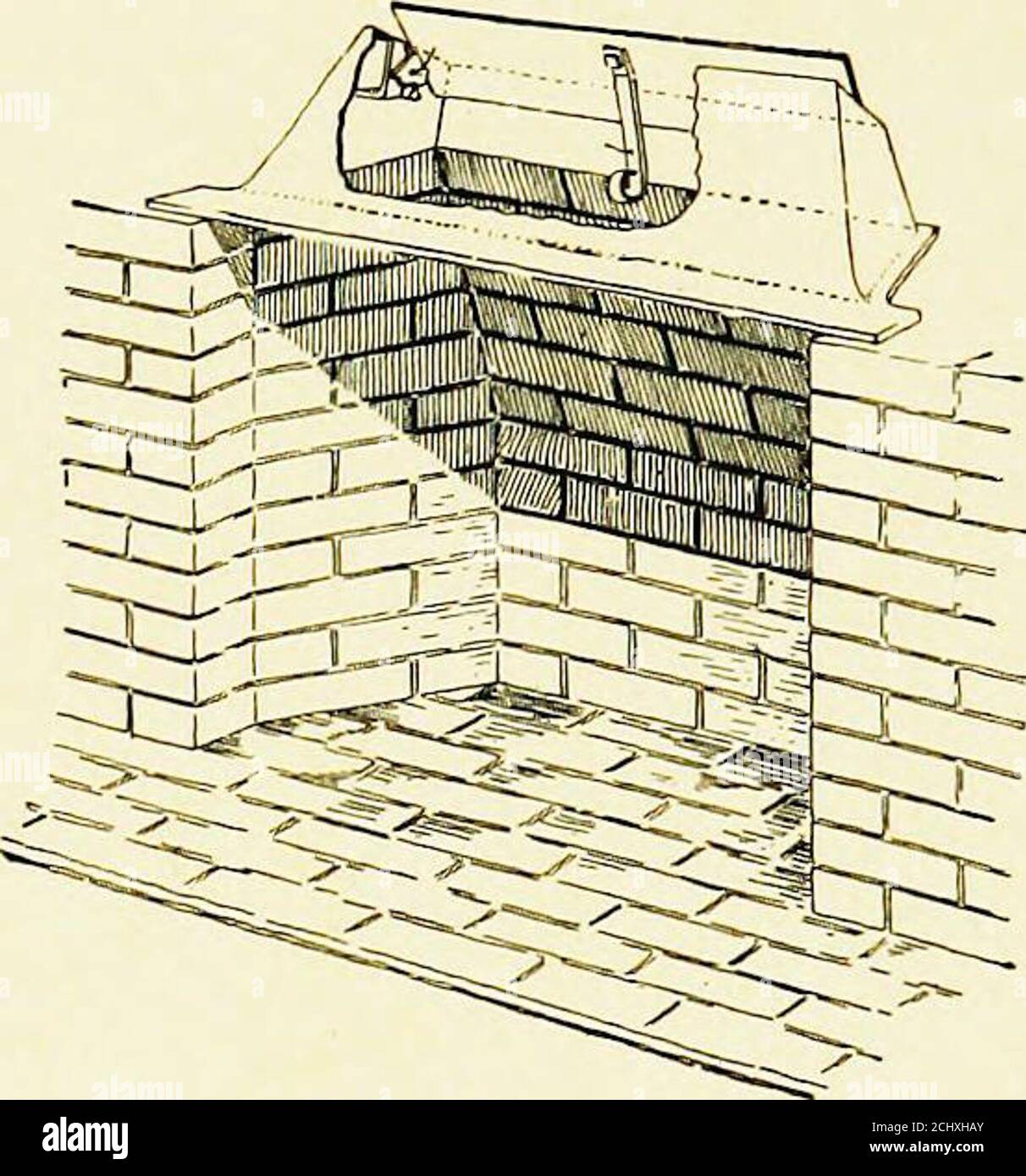 Brick Fireplace Drawing