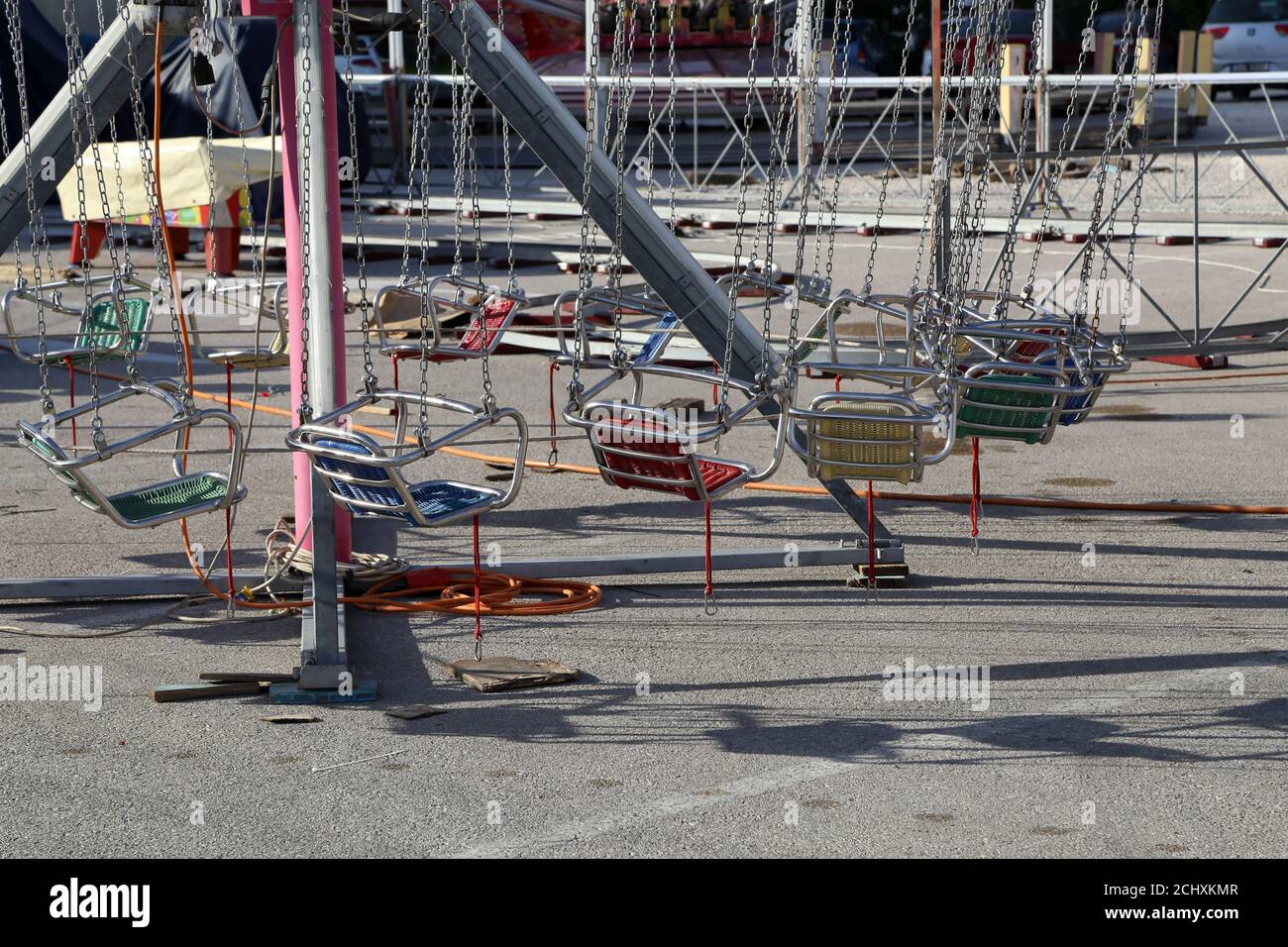 Empty children carousel in hi-res stock photography and images - Alamy