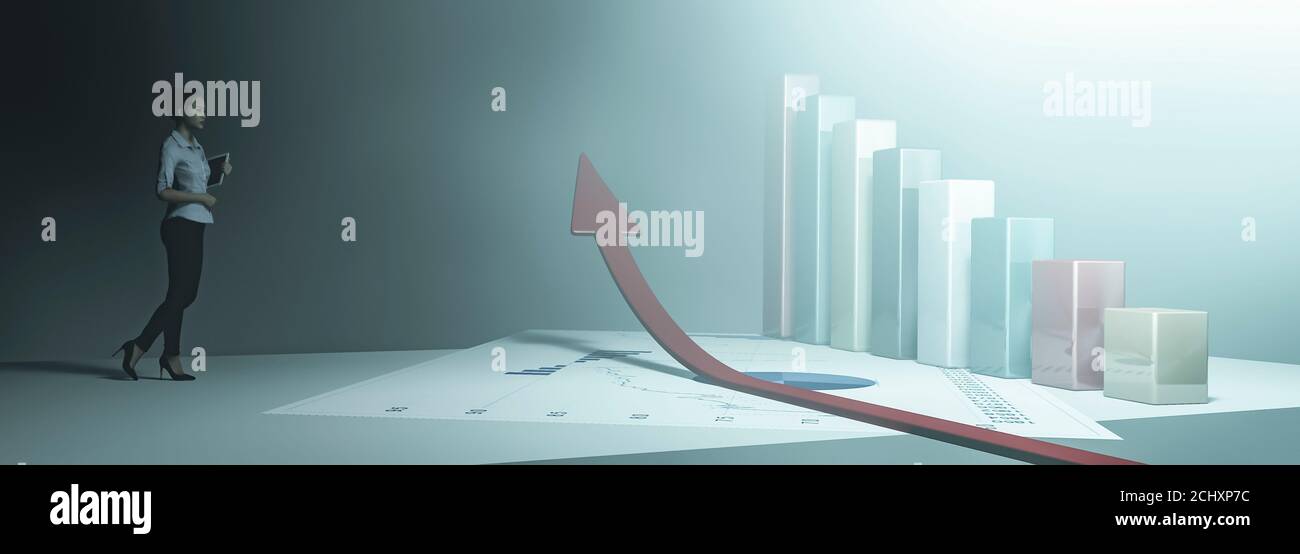 3d illustration arrows, concept of success Stock Photo - Alamy
